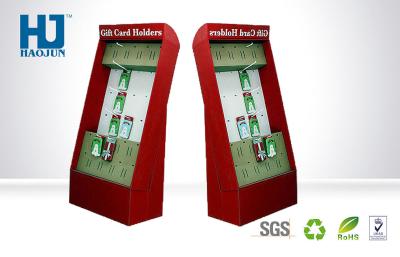 China Red Environmental Cardboard Hook Display For Electronics Cell Phone Accessories for sale