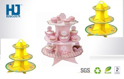 China Christmas Cake Cardboard Display Stand Glossy / Matte Film Lamination for sale