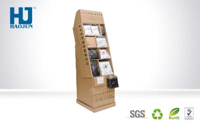 China RoHs printing Cardboard Pocket Display , eco floor standing display for sale