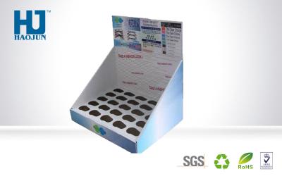 China PDQ Table top Counter Display Boxes with holes , offset 4C printing for sale