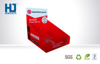 China OEM Red Supermarket Paper Display Boxes Cardboard For Christmas Advertising for sale