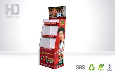 China Black Sesame Soup Cardboard Floor Displays With 3 Pallets In Red for sale