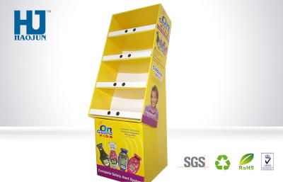 China Eco Friendly Electronic Watch Cardboard Floor Display Rack For Supermarket / Shop for sale