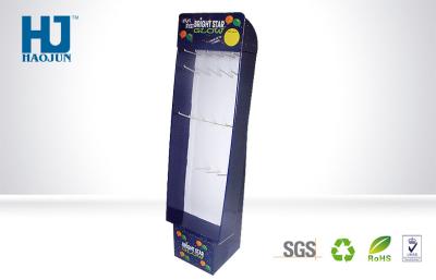 China Colorful Mobile Phone Cover Custom Cardboard Display with Hooks , Show Display Rack for sale
