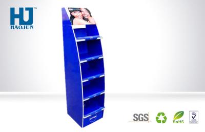 China Blue Glossy Comestic Display Stand For Women Facial Cleanser In Supermarket for sale