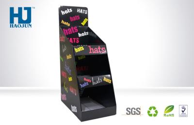 China Black CCNB 350g Corrugated Cardboard Pallet Display For Hats , Counter Display Stands for sale