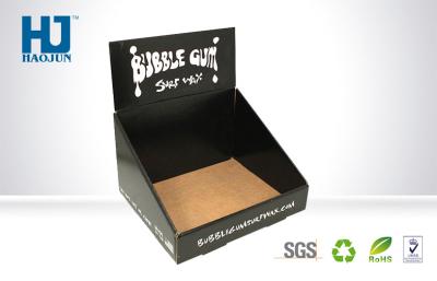 China Strong Custom Counter Display Boxes / Printed Paper Display Box Black for sale