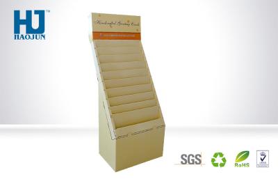 China Cosmetic Cardboard Corrugated Paper Floor Display Stand For Body Care for sale