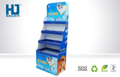 China Advertising Recycle Corrugated Cardboard Rack with 4 Pallet For Daily Supplies for sale