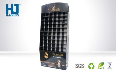 China Men Perfume Sample Cardboard Display Stand With Samll Slots For Promotion for sale