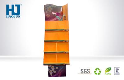 China OEM 4C offset printing Convenient Cosmetic Cardboard Display Special Design for sale