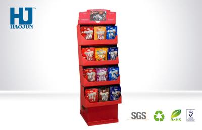 China 4C Offest Printing Cardboard Pallet Exhibition Display Stand For Snacks for sale