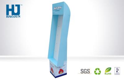 China 350g CCNB + W5 Corrugated Cardboard Hook Display Stand Full Color Offest Printing for sale