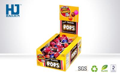 China Customized Recycle Paper Counter Display Boxes , Folding Lollipop Box for sale