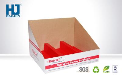 China Custom Small Corrugated Counter Boxes , Retail Display Stand with 2 layers for sale