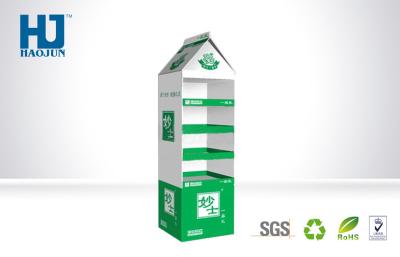 China Retail Store Portable Corrugated Cardboard Floor Displays / Boxes For Tea for sale