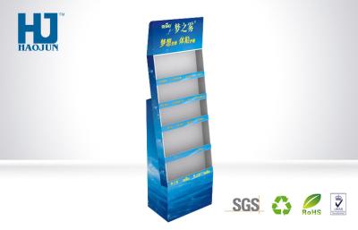 China CMYK Printing Cardboard Floor Display Stands With Tiered Five For Shop for sale
