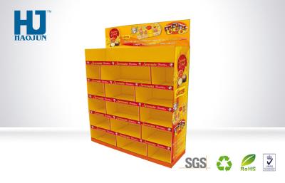 China CMYK Orange Supermarket Cardboard Display Stand For Cake Lightweight for sale