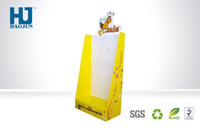 China Yellow Offset Printing Foldable Cardboard Pallet Hook Display For Showing Toys for sale
