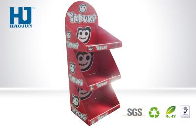 China Red Recycled Retail Custom Cardboard Display shelf For Milk , Flooring Rack for sale