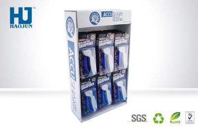 China Mall Sharpener Corrugated Cardboard Hook Display Rack Sidekick Paper Standee for sale