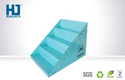 China Economical Cardboard Counter Display Boxes With Ladder Shape Cells For Gifts for sale