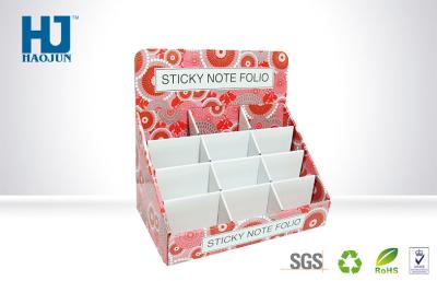 China 250G CCNB Corrugated Paper Counter Display Box With Inside Card For Sticky Note for sale