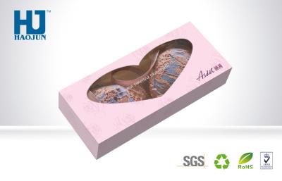 China Pink Underwear Cardboard Packing Boxes Matt Lamination With PVC Window for sale