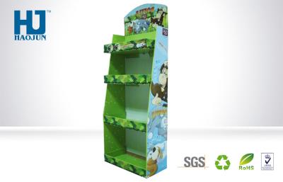 China Eco-Friendly Cardboard Floor Displays Corrugated Paper For Toys With 4 Pallets for sale