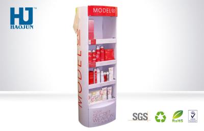 China Promotion Retail Cosmetic Display Stand / Makeup Shop Cardboard Display Stand for sale