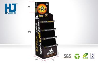 China 4 Floor Eco-Friendly Unique Cardboard Floor Displays For Series Sportswear Brand for sale