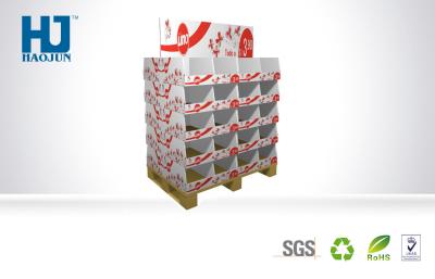 China Recyclable Feature Cardboard Floor Displays Stand For Food With Five Floor Display for sale