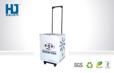 China New Design Paper Rolling Suitcase,Foldable Display Floor Stands for Shopping Mall for sale