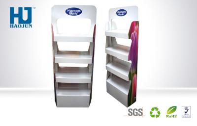 China Free Design, Proofing,Cardboard Advertising Displays, Cosmetics Paper Floor Display Stand for sale