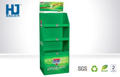 China Custom Free Standing Green  Biscuit Sale Cardboard Pallet Display for sale