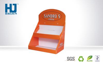 China Fashionable Template Orange Cardboard Counter Display Boxes Delicious Food for sale