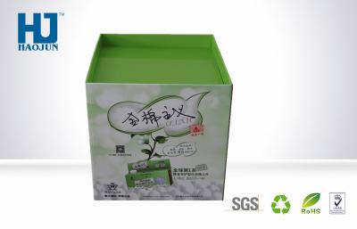 China Custom Advertising Promotional Corrugated Cardboard Square Dump Bin for Cotton Pads for sale