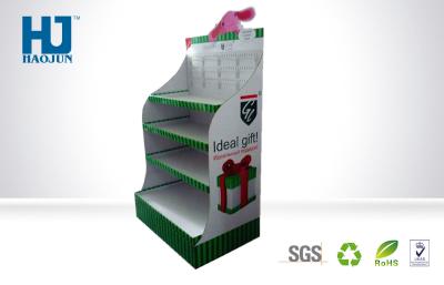 China Four Color Printing With Four Floor Corrugated Paper Rack , Christmas Gift Display Stand for sale