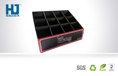 China Glossy Black Cardboard Counter Display Boxes CMYK Printing For Cosmetics for sale