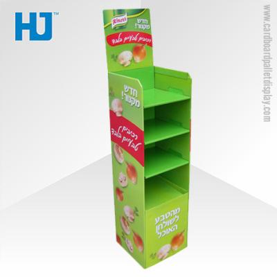 China Customized Advertising Cardboard Pallet Display , 4 Tiers Floor Display Stand for sale