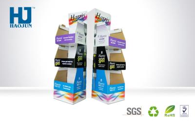 China CMYK Led Cardboard Floor Displays Glossy / Matte Lamination For Shampoo for sale