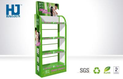 China Four Color Printing Shampoo Cardboard  Display Counter , Glossy Cardboard Floor Displays for sale