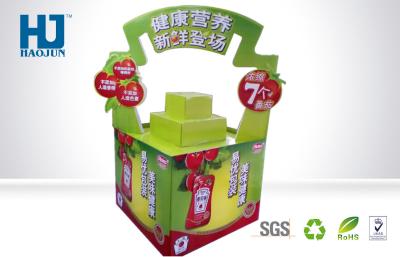 China Four Color Customized Foldable  Printed Corrugated Dump Bin Display For Drinking Promotion for sale