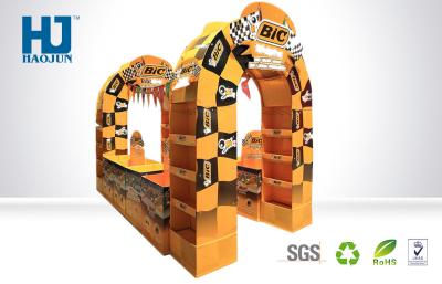 China Folding Cardboard Dump Bins Environmental 4C Color Glossy Lamination for sale
