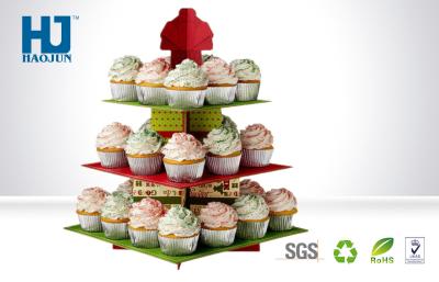 China Eco-friendly  Customized Design Cupcake Cardboard Display for Promotion Cakes for sale