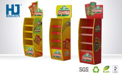 China Hot Sale Customized 4 Floors Corrugated Cardboard Pallet Display Stand for Food for sale