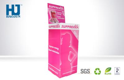 China Pink Promotional Cardboard Dump Bins Convenience Store Furniture for sale