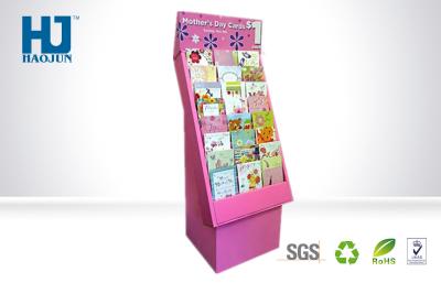 China Varnishing Pink Cardboard Display Stand Pos Corrugated Plastic for sale