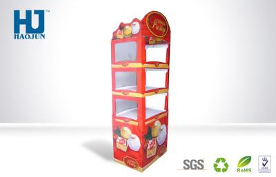 China 3 Sided Chocolate Cardboard Floor Displays , Cardboard Floor Display Stands for sale