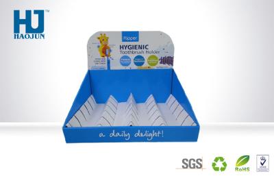 China Customized Cardboard Counter Display Unit with Insert Cards to Fix Products for sale